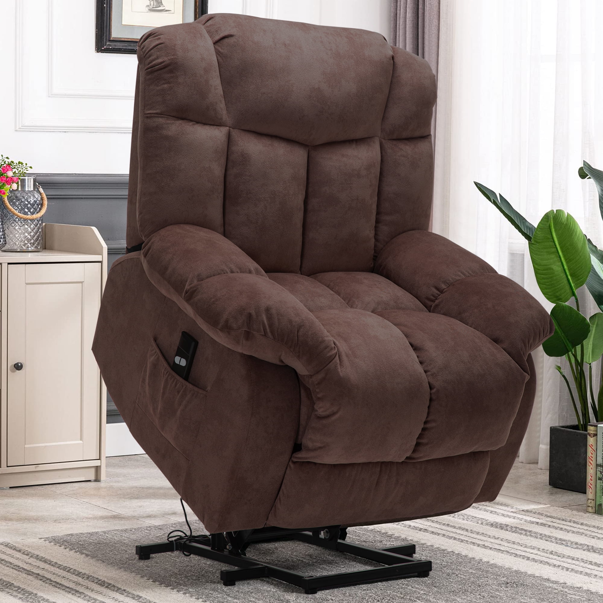 Large Power Lift Recliner Chair for Elderly, Overstuffed Wide Recliners ...