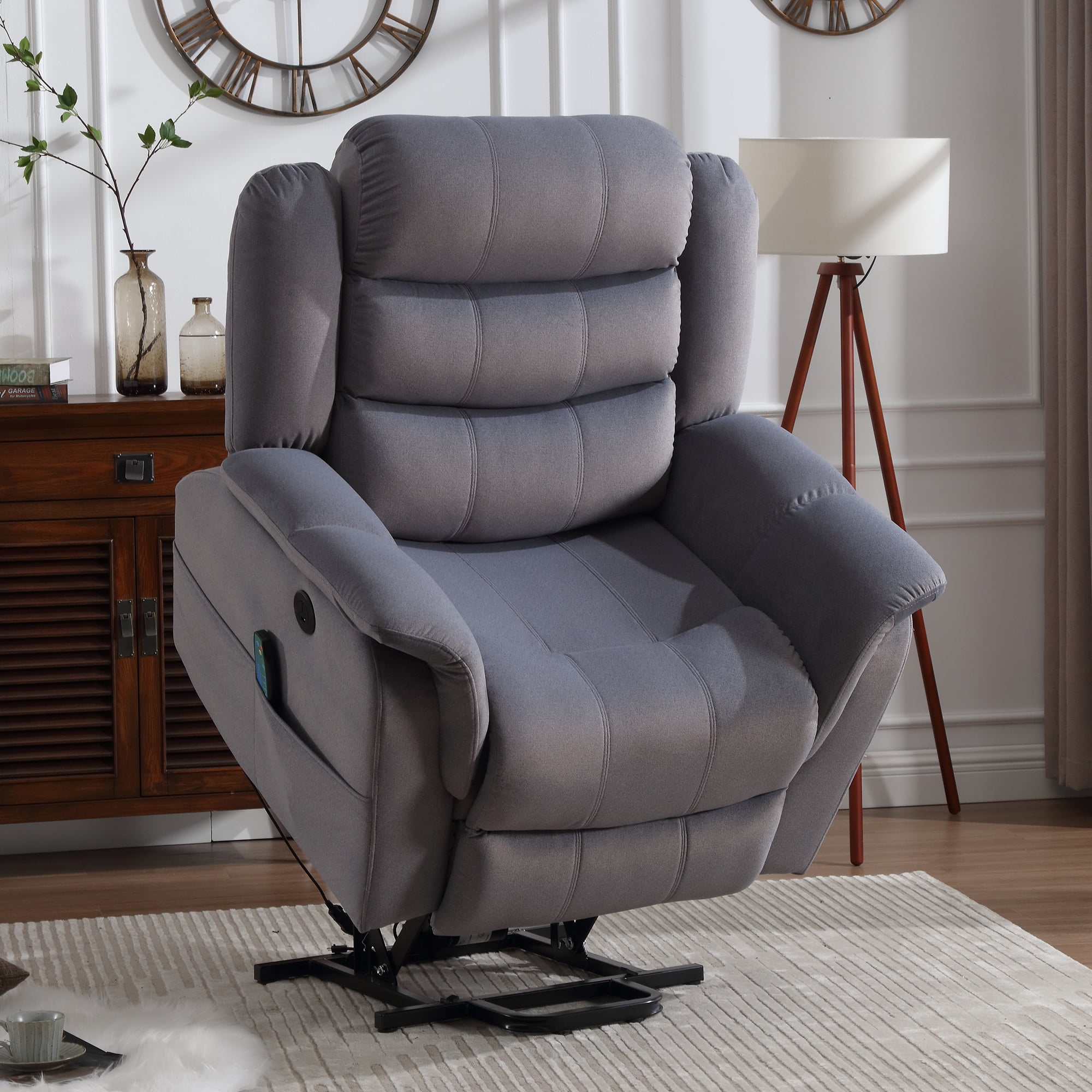 Large Power Lift Recliner Chair with Massage and Heat for Elderly ...