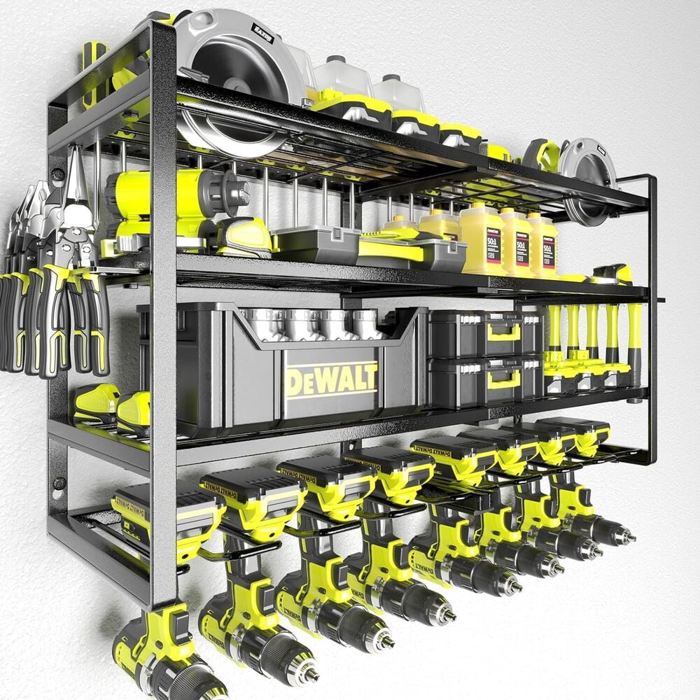 Large Power Tool Organizer Wall Mount Drill Holder Cordless Drill ...