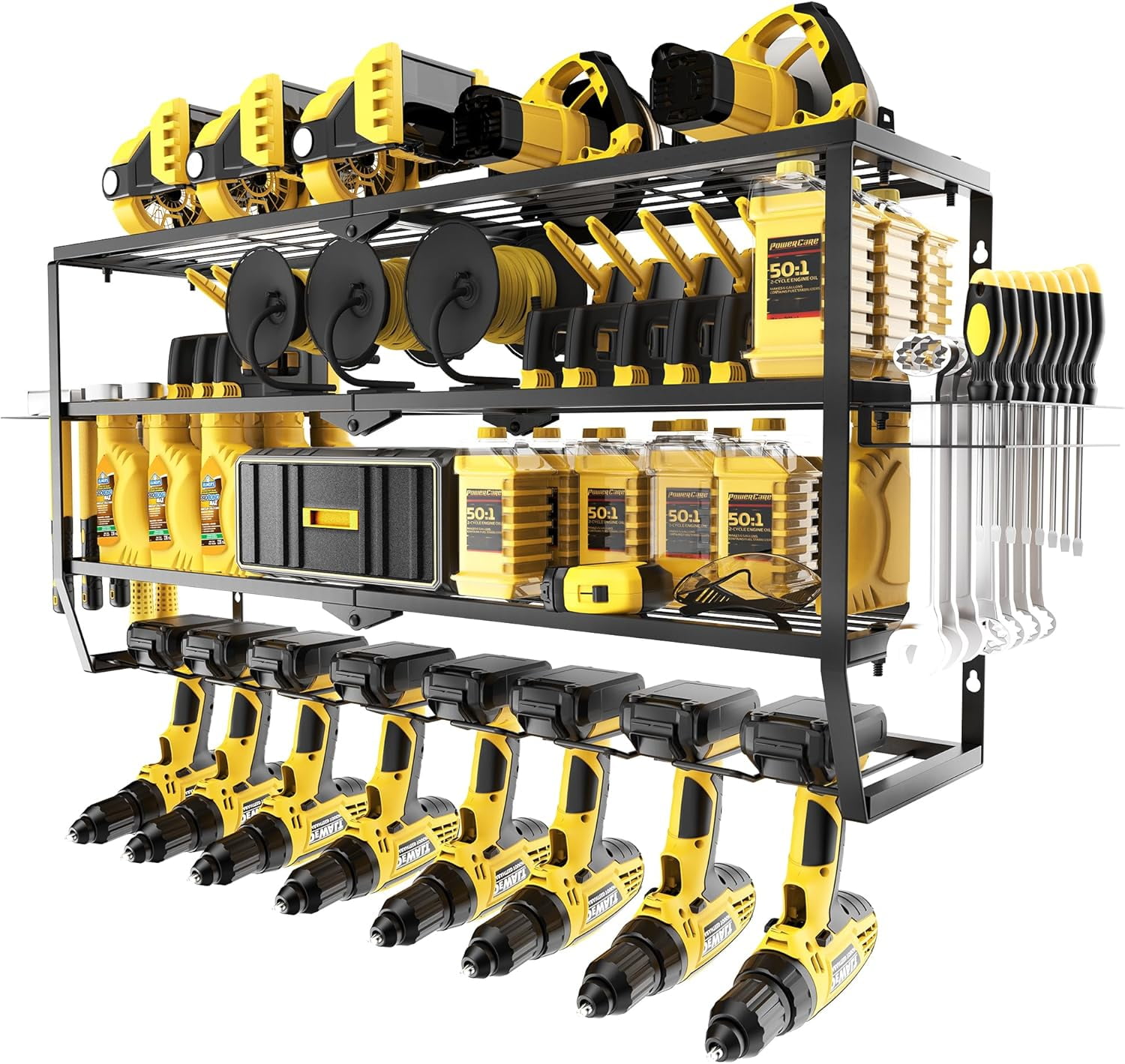 Large Power Tool Organizer Wall Mount, Heavy Duty Garage Tool Organizer ...