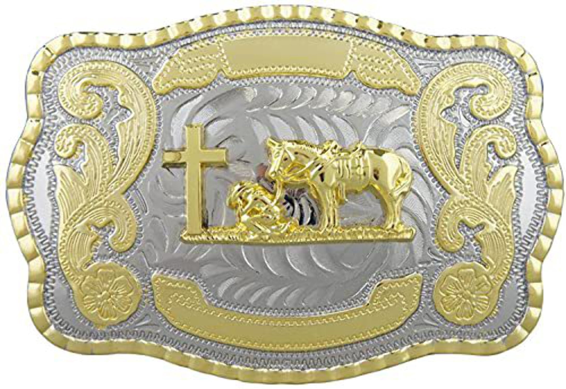 Large Praying Cowboy Horse Cross Faith Animal Rodeo Western Fashion ...