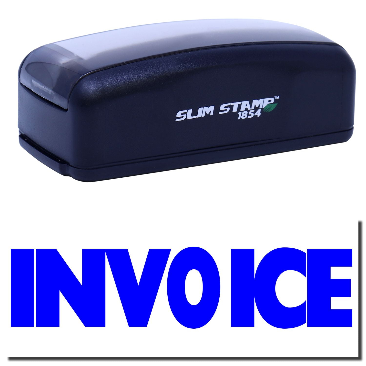 Large Pre-Inked Invoice Stamp, Slim 1854, Ultra Slim Design, Impression ...