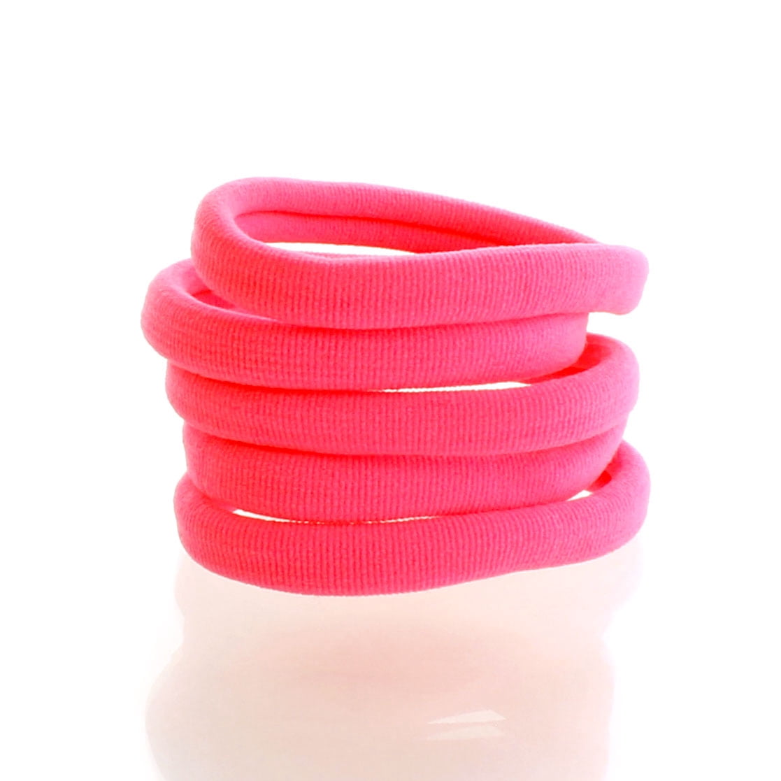 Large Premium Seamless Ponytail Hair Bands Neon Pink 100pcs - Walmart.com