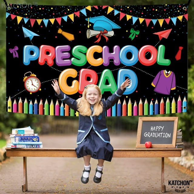 Large Preschool Graduation Backdrop Preschool Graduation Banner for ...
