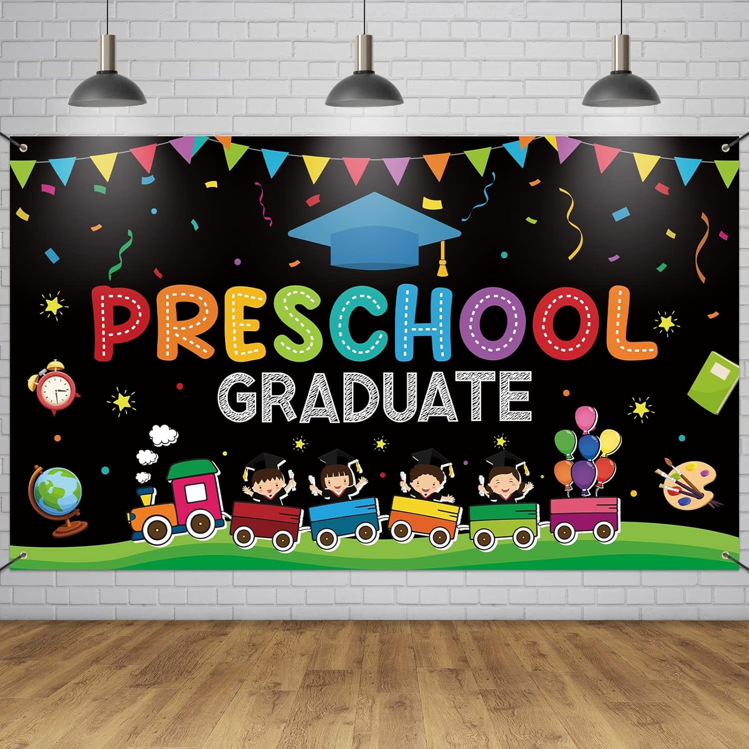 Large Preschool Graduation Party Banner Decorations, Kindergarten ...