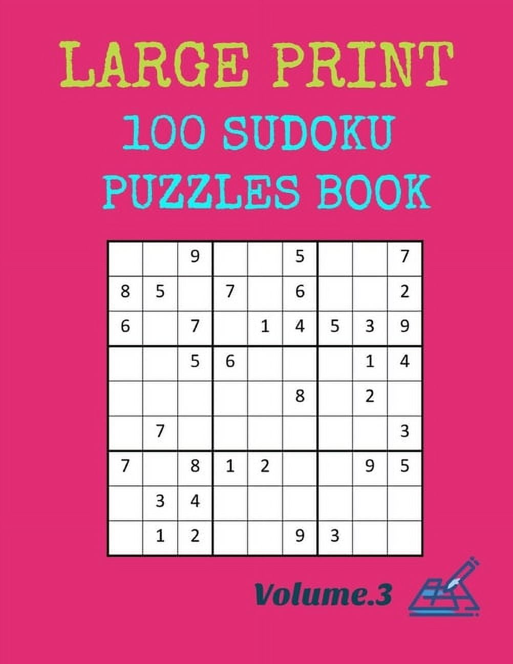Large Print 100 Sudoku Puzzles Book: Volume.3 (Paperback)(Large Print ...