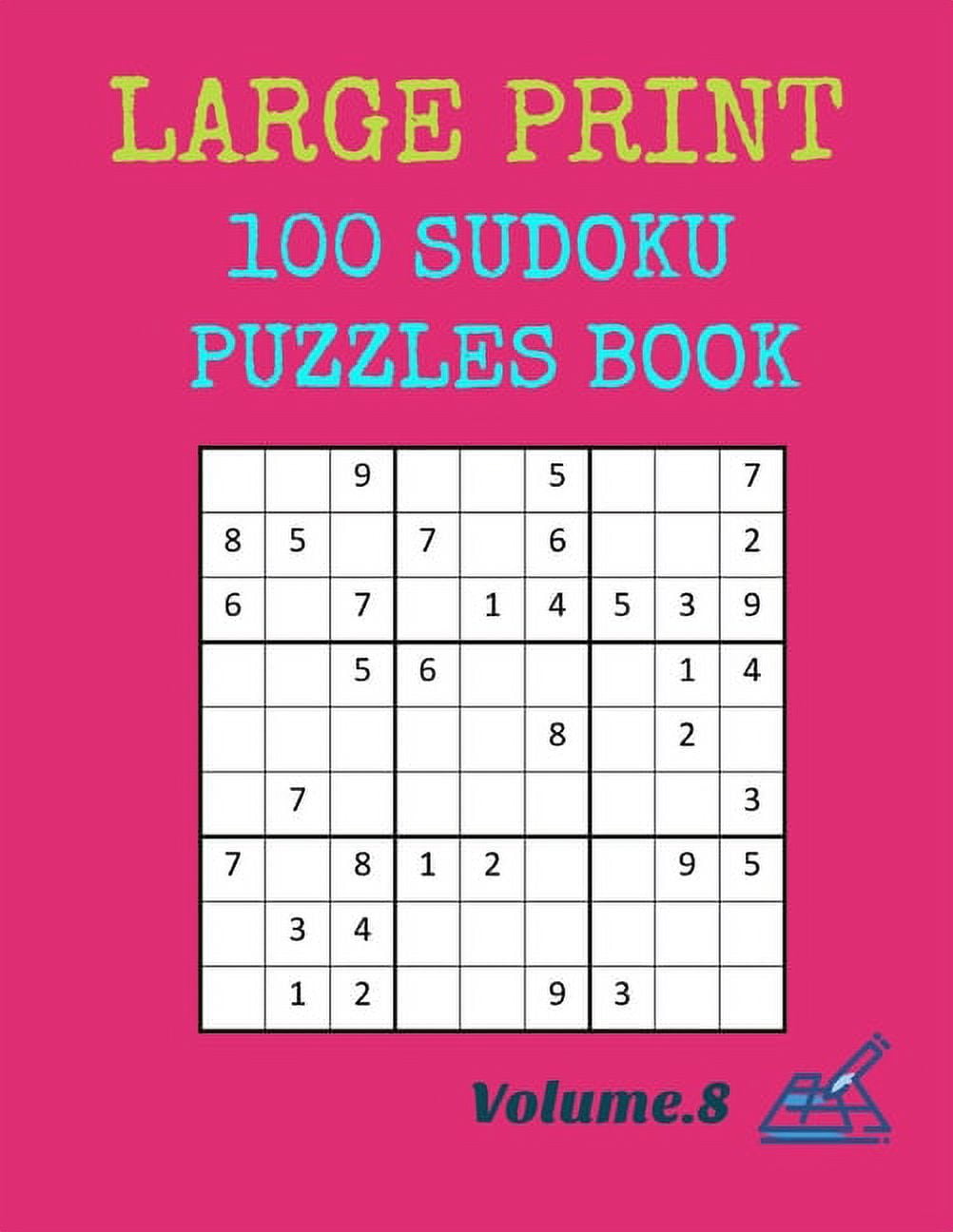 Large Print 100 Sudoku Puzzles Book: Volume.8 (Paperback)(Large Print ...