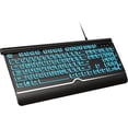 Large Print Backlit Keyboard, Wired USB-A Keyboard with Wrist Rest, 7 ...