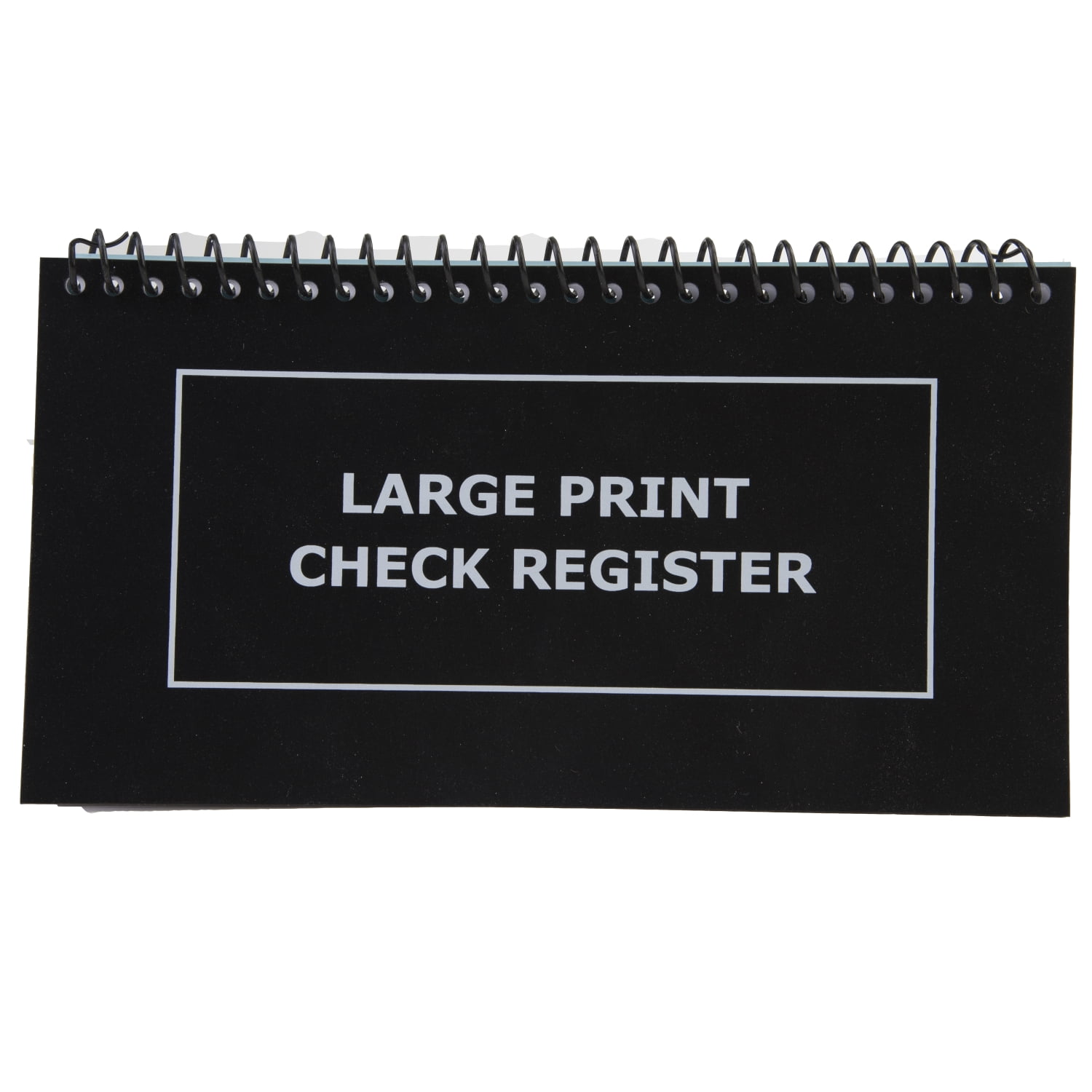 Bandwagon Large Print Black Check Register - 10" Long x 5.5" High ...