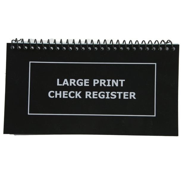 Large Print Check Register - 10" Long X 5.5" High - Walmart Business ...