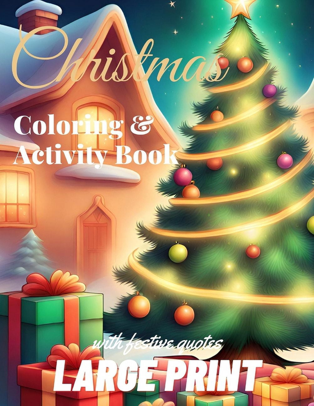 Large Print Christmas Coloring and Activity Book: : Stunningly ...