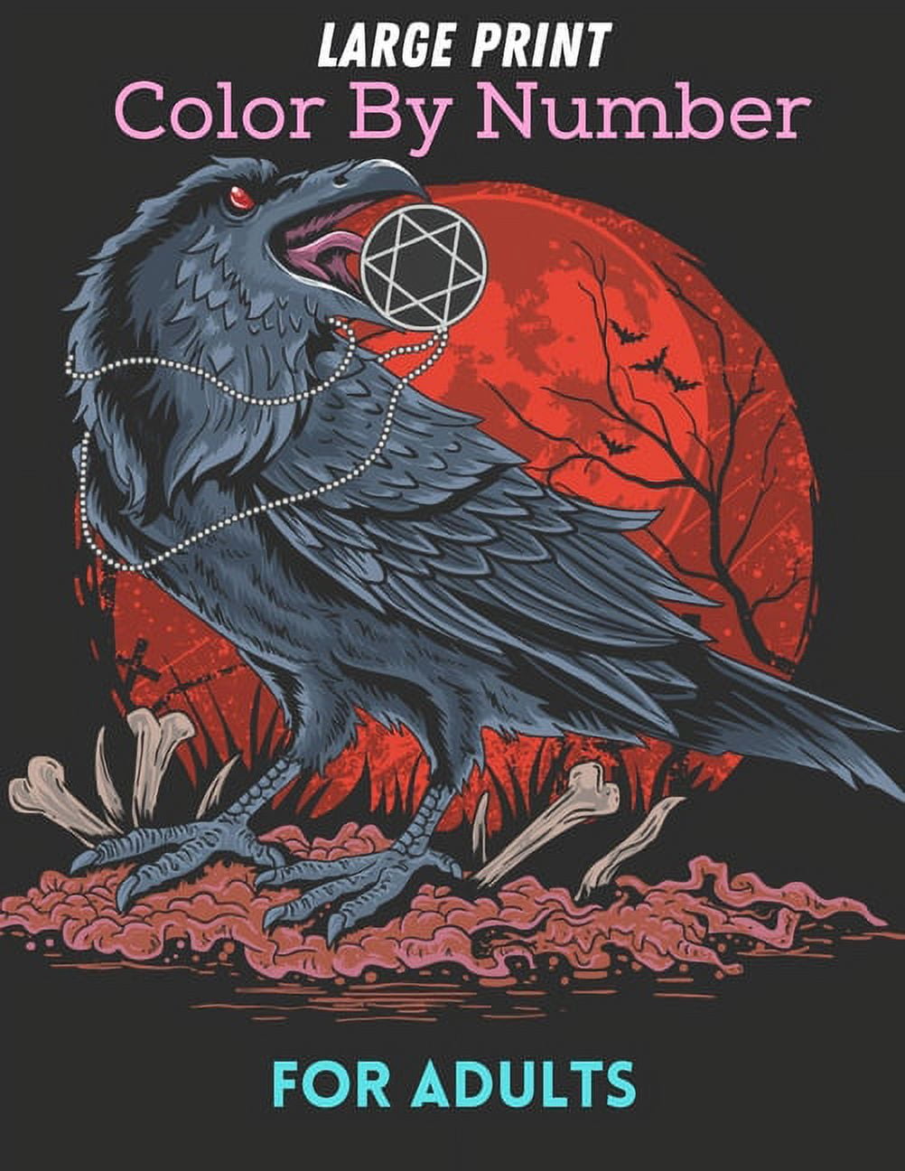 Large Print Color By Number For Adults : Easy and Simple Large Print ...