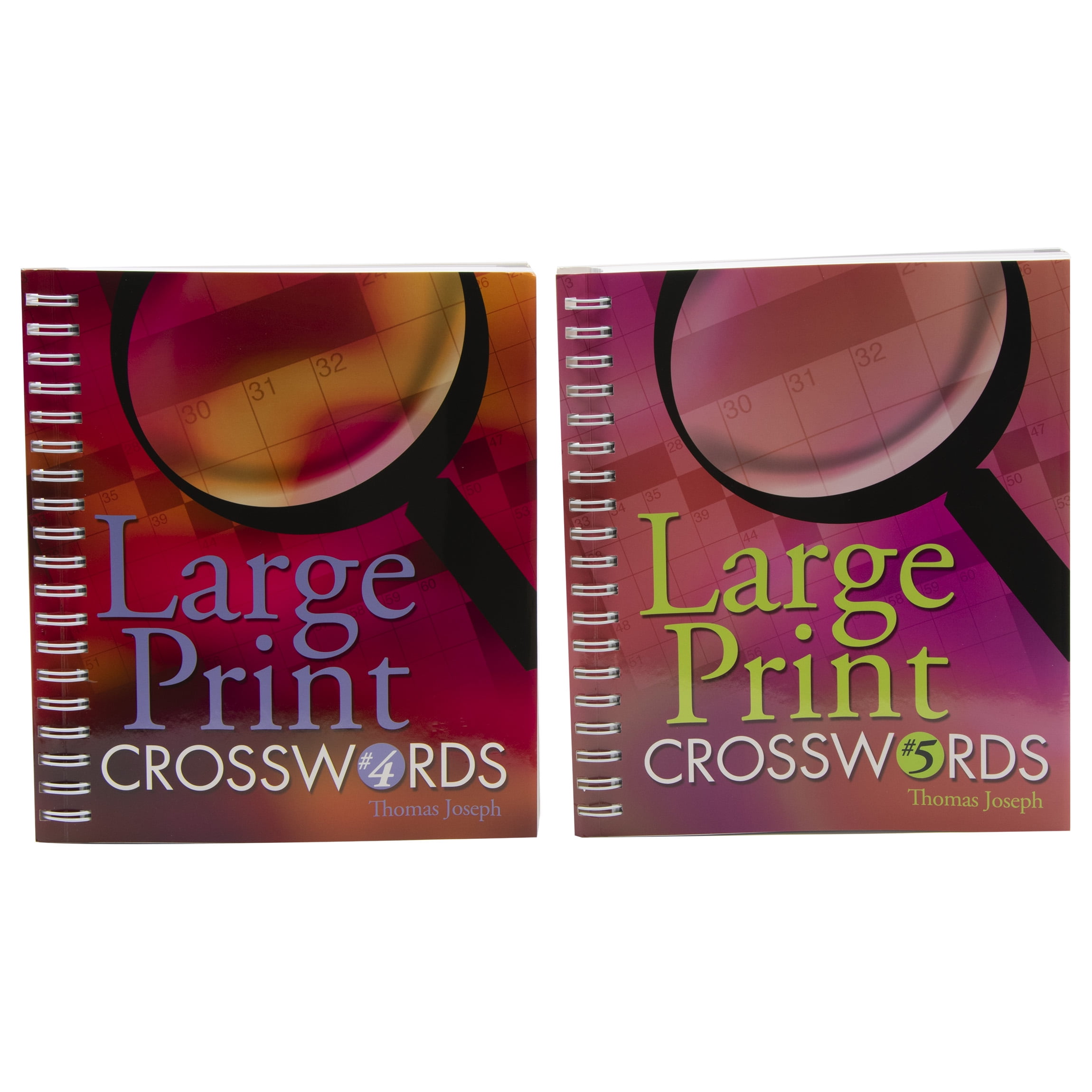Large Print Crosswords #4 and #5 Spiralbound Puzzle Book Set - Walmart.com
