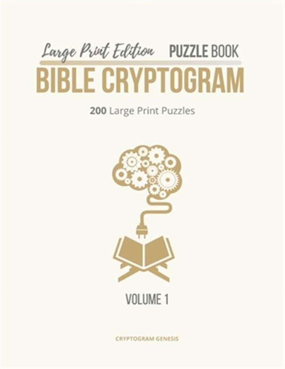 Large Print Edition Puzzle Book Bible Cryptogram: Bible Cryptograms ...