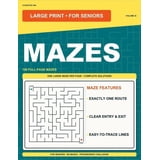 Large Print Mazes Volume IX: For Seniors: 100 Mazes - Progressive ...