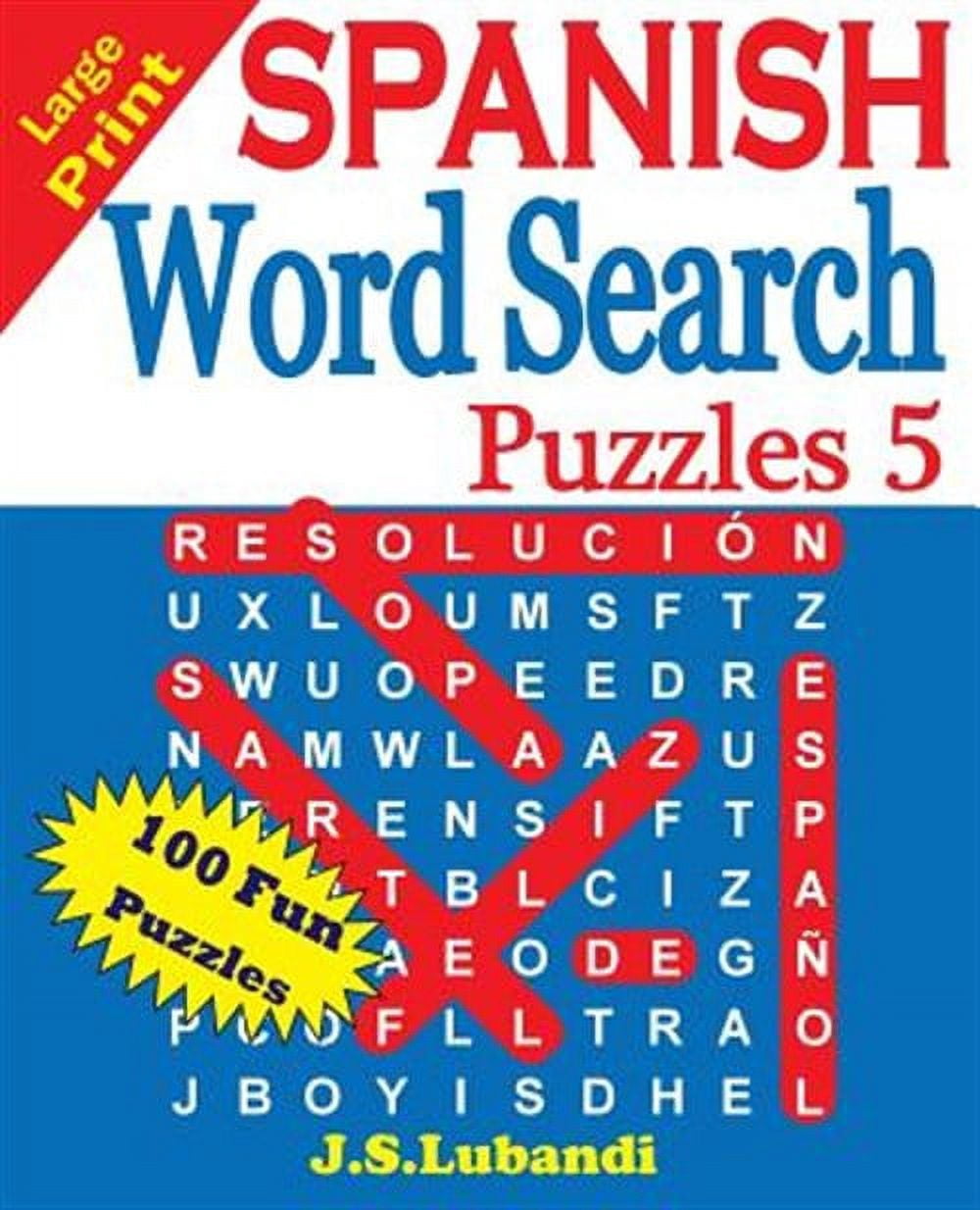 Large Print Spanish Word Search Puzzles 5 - Walmart.com