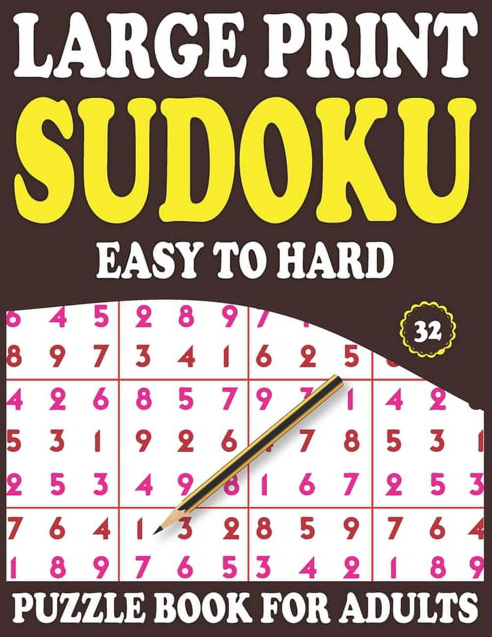 Large Print Sudoku Puzzle Book for Adults : 32: Brain Game For Adults ...