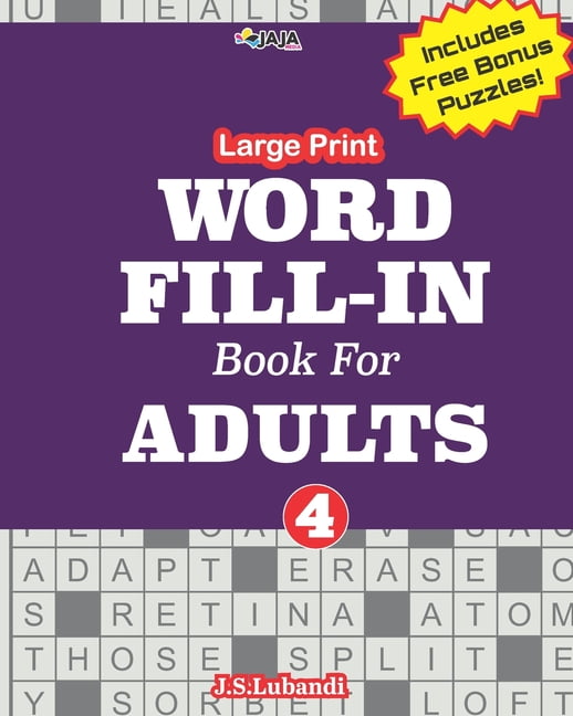 Easy Crossword Fill-In Challenge for Adults: Large Print WORD FILL-IN ...