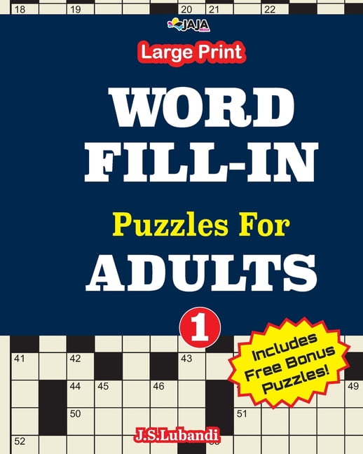 Large Print WORD FILL-IN Puzzles For ADULTS; Vol.1 - Walmart.com