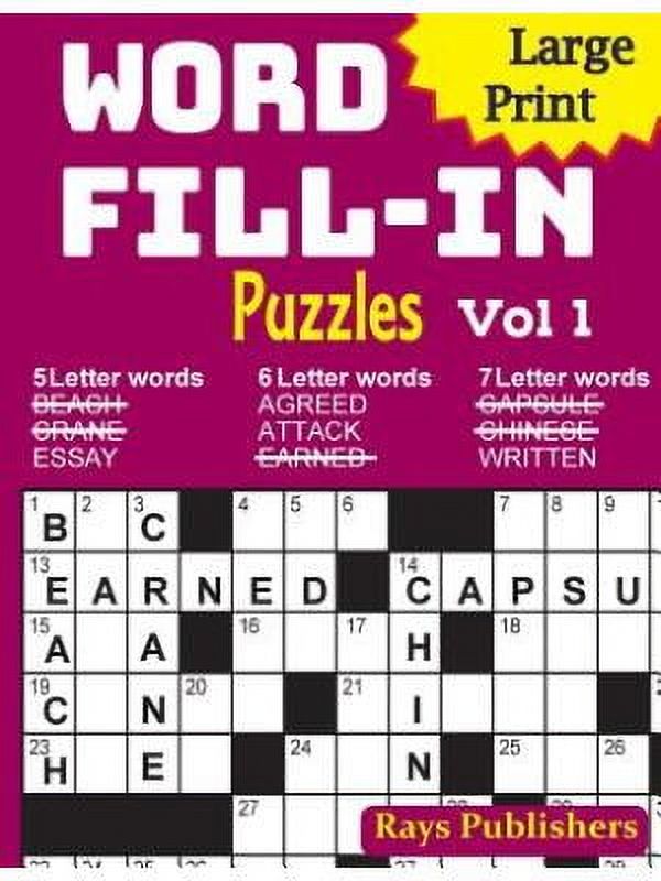 Large Print Word Fill-in Puzzles - Walmart.com