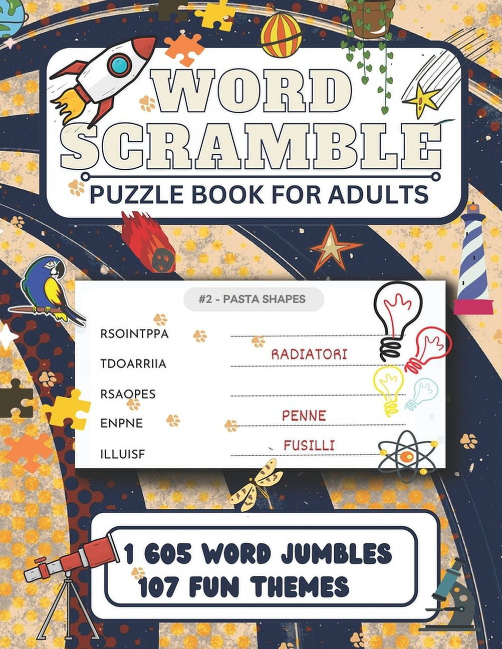 Large Print Word Scramble for Adults: 107 Large Print Unscrambling ...