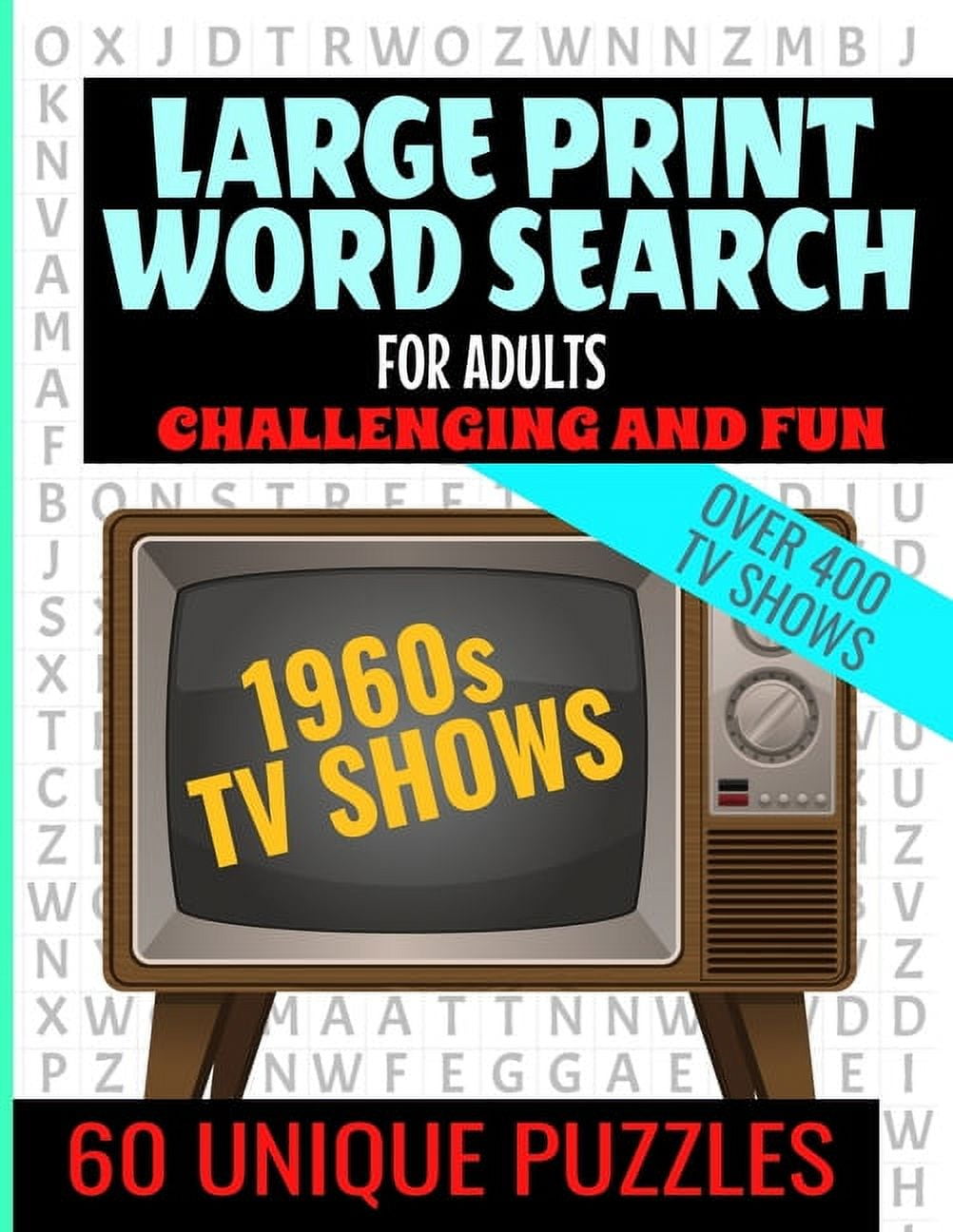 Large Print Word Search for Adults: Swingin 60s TV Word Search ...