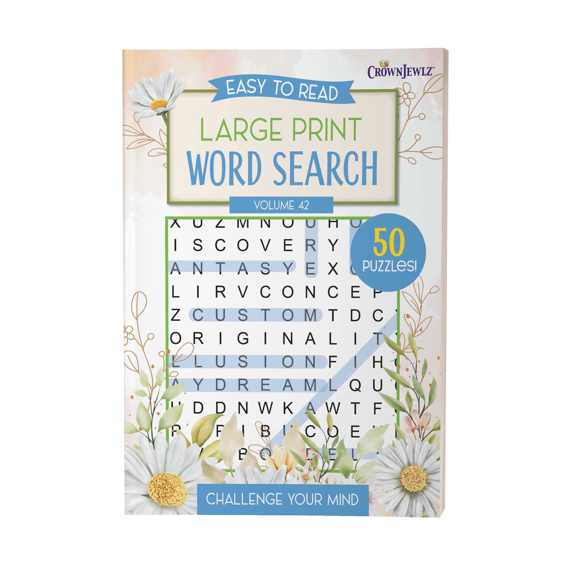 Large Print Puzzles Word Search Volume 42, by CrownJewlz, (Paperback ...