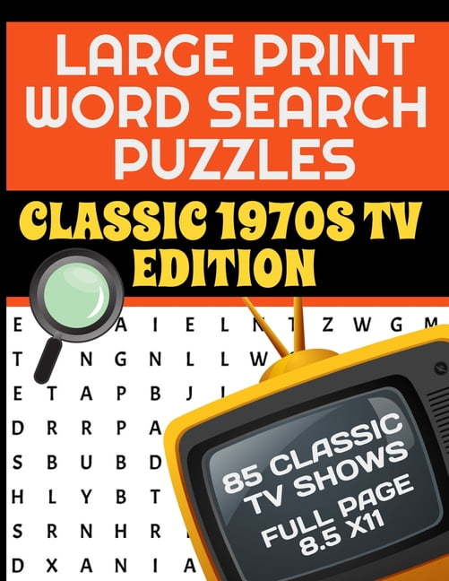 Large Print Word Search Puzzles Classic 1970s TV Edition: Great for ...