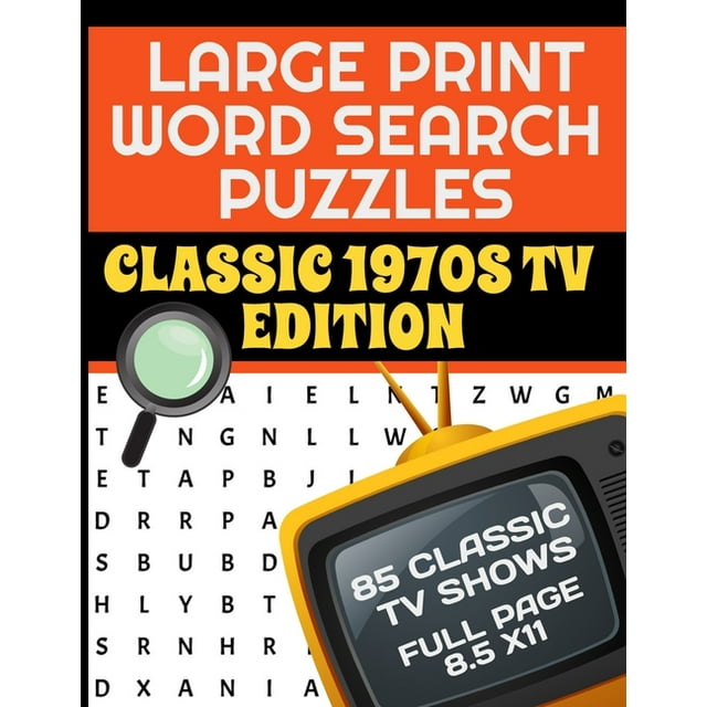 Large Print Word Search Puzzles Classic 1970s TV Edition: Great for ...