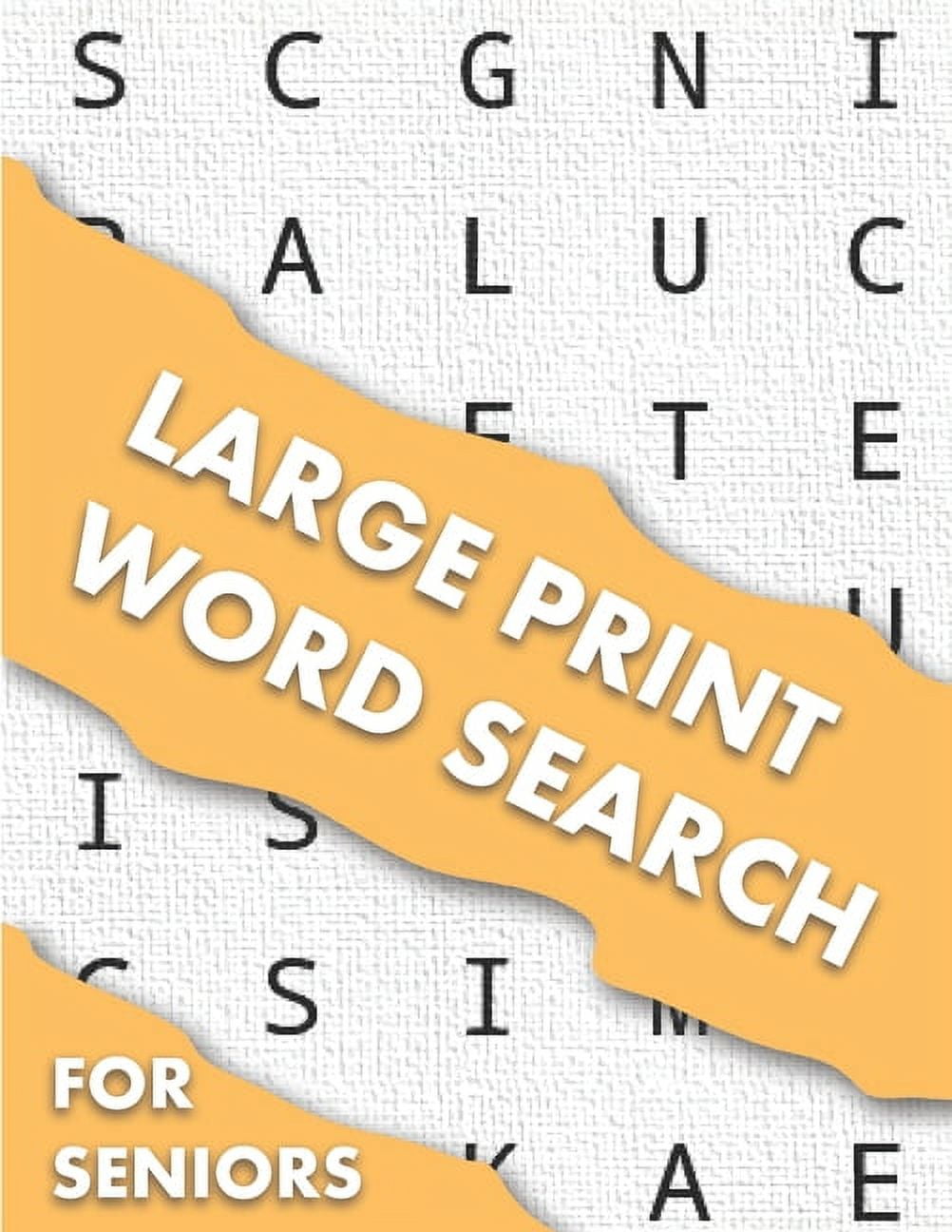 Large Print Word Search For Seniors: Word Search Puzzle Book Sets For ...