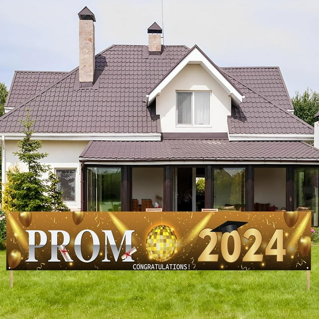 Large Prom 2024 Banner, 2024 Prom Yard Sign, Graduation Prom ...