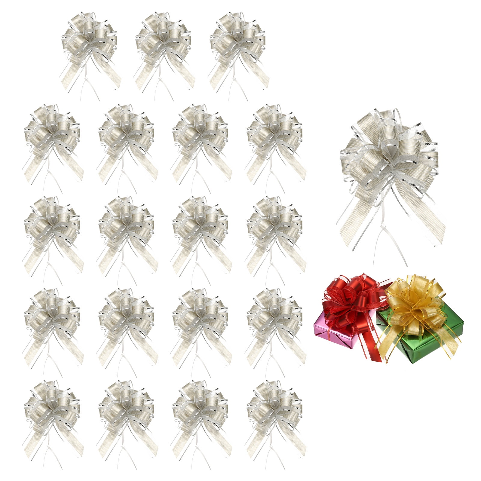 Large Pull Bow Gift Wrapping Ribbon Organza Red Bows for Gift Wrapping ...