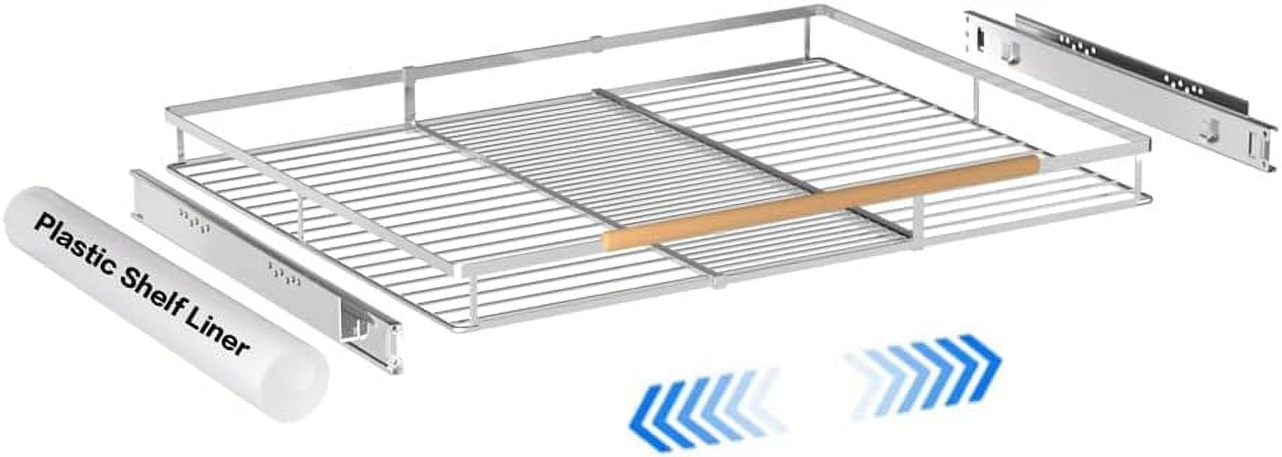 Large Pull Out Kitchen Cabinet Organizer, 22.7''-39.8''W x 22''D, Heavy ...