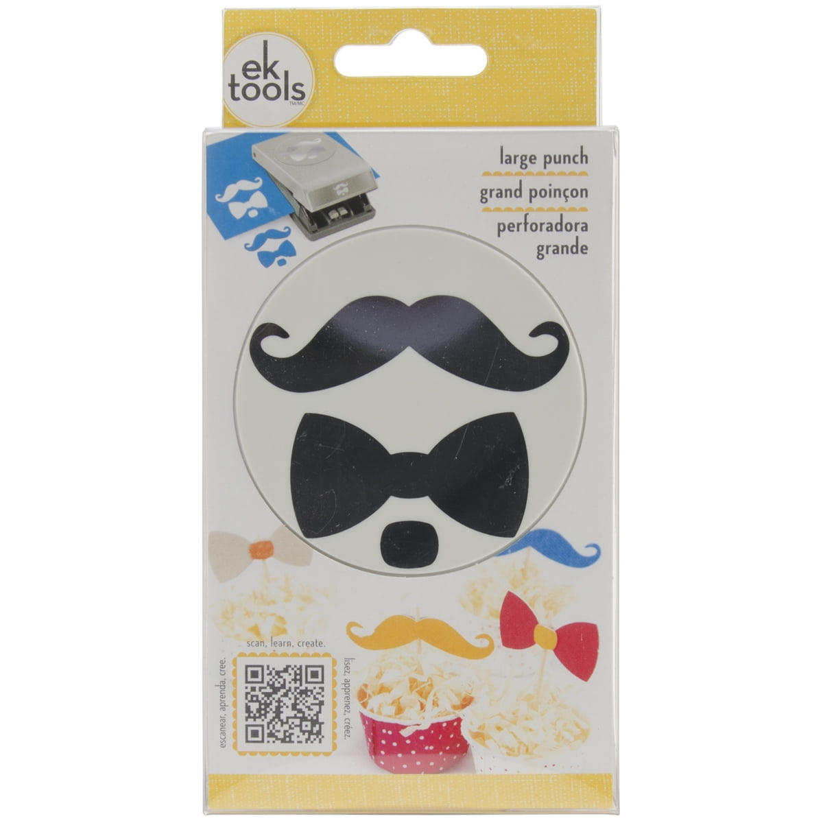 Large Punch-Bow & Mustache, .375" To 2.25" - Walmart.com