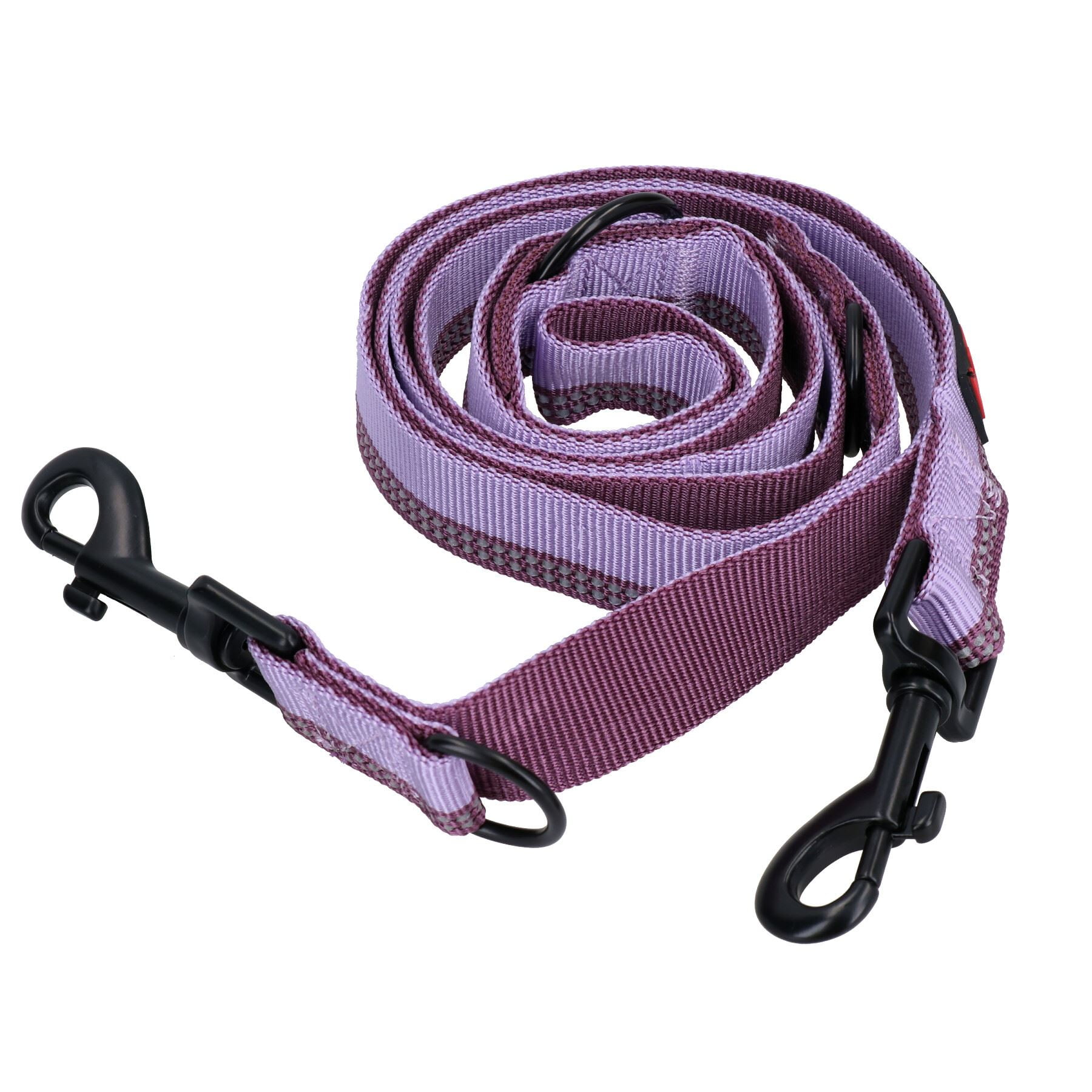 Large Purple Double Ended Training Lead 8 Multi-Functional Dog Lead ...