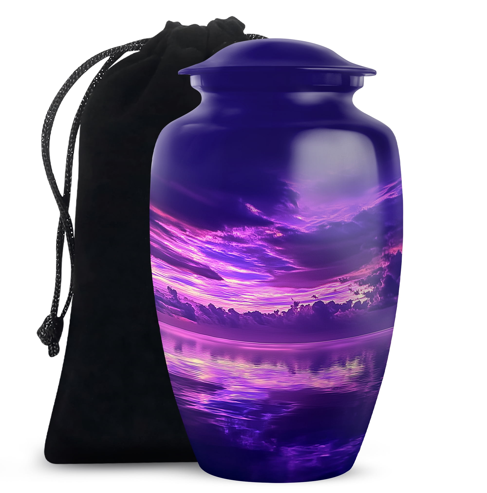 Large Purple Storm Cloud Urn For Ashes Adult Man - Funeral Urns For ...