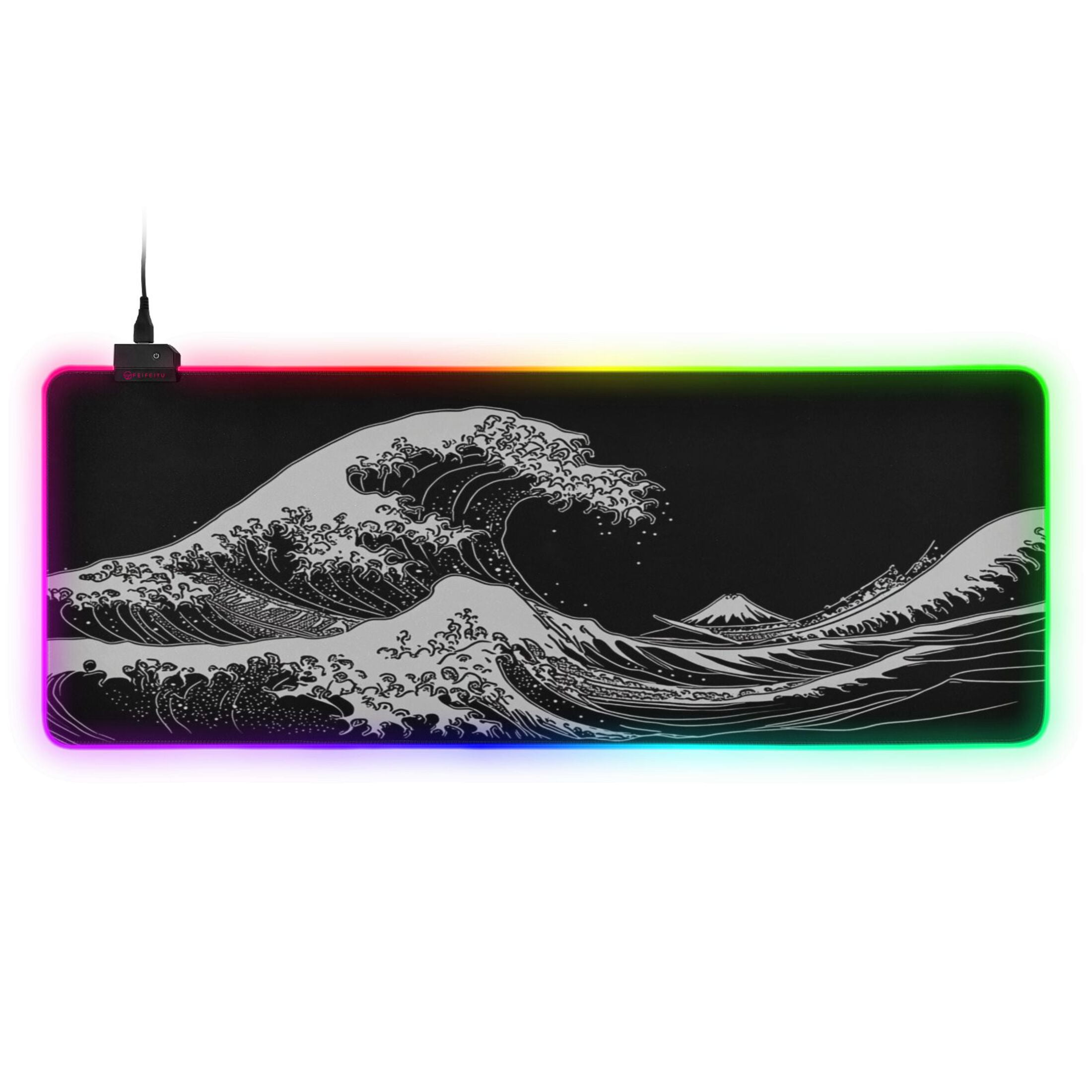 Large RGB Gaming Mouse Pad Led Glowing Mousepad Non-Slip Rubber Base 13 ...