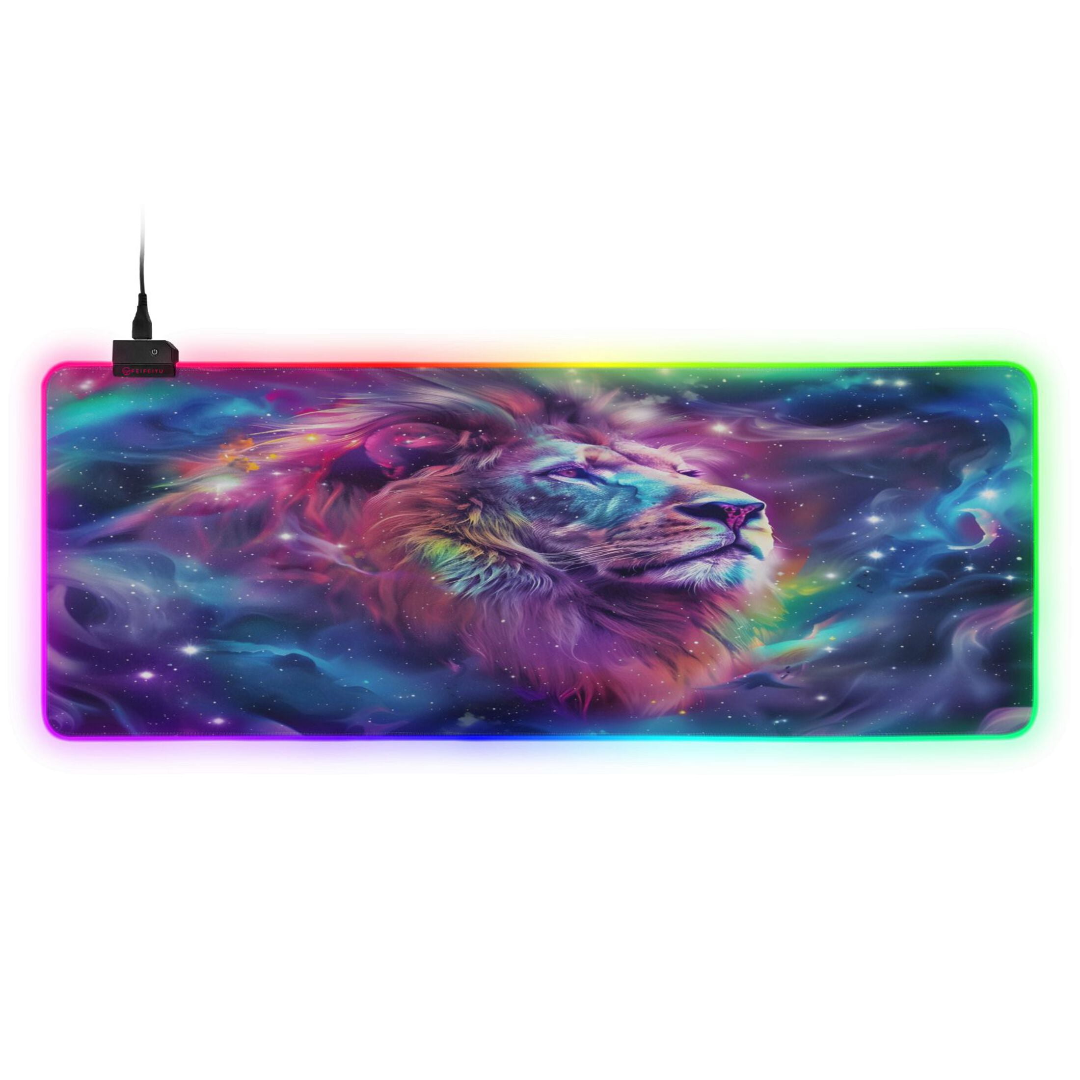 Large RGB Gaming Mouse Pad Led Glowing Mousepad Non-Slip Rubber Base 13 ...