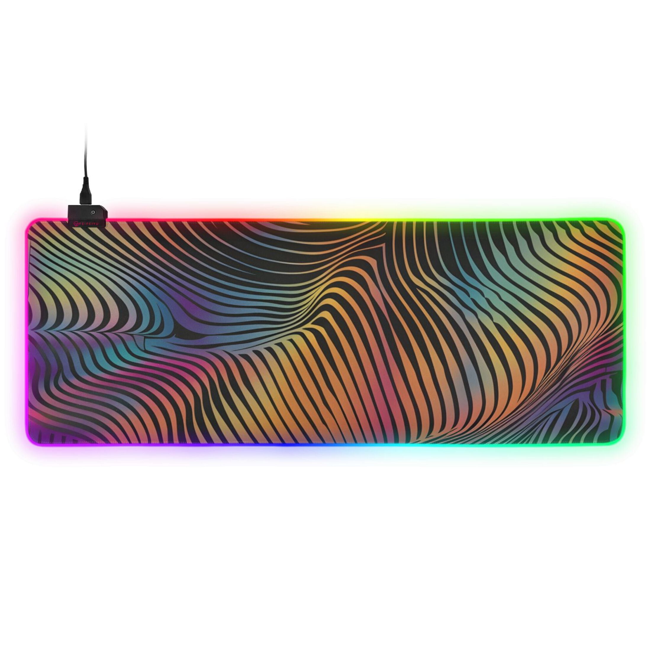 Large RGB Gaming Mouse Pad Led Glowing Mousepad Non-Slip Rubber Base 13 ...