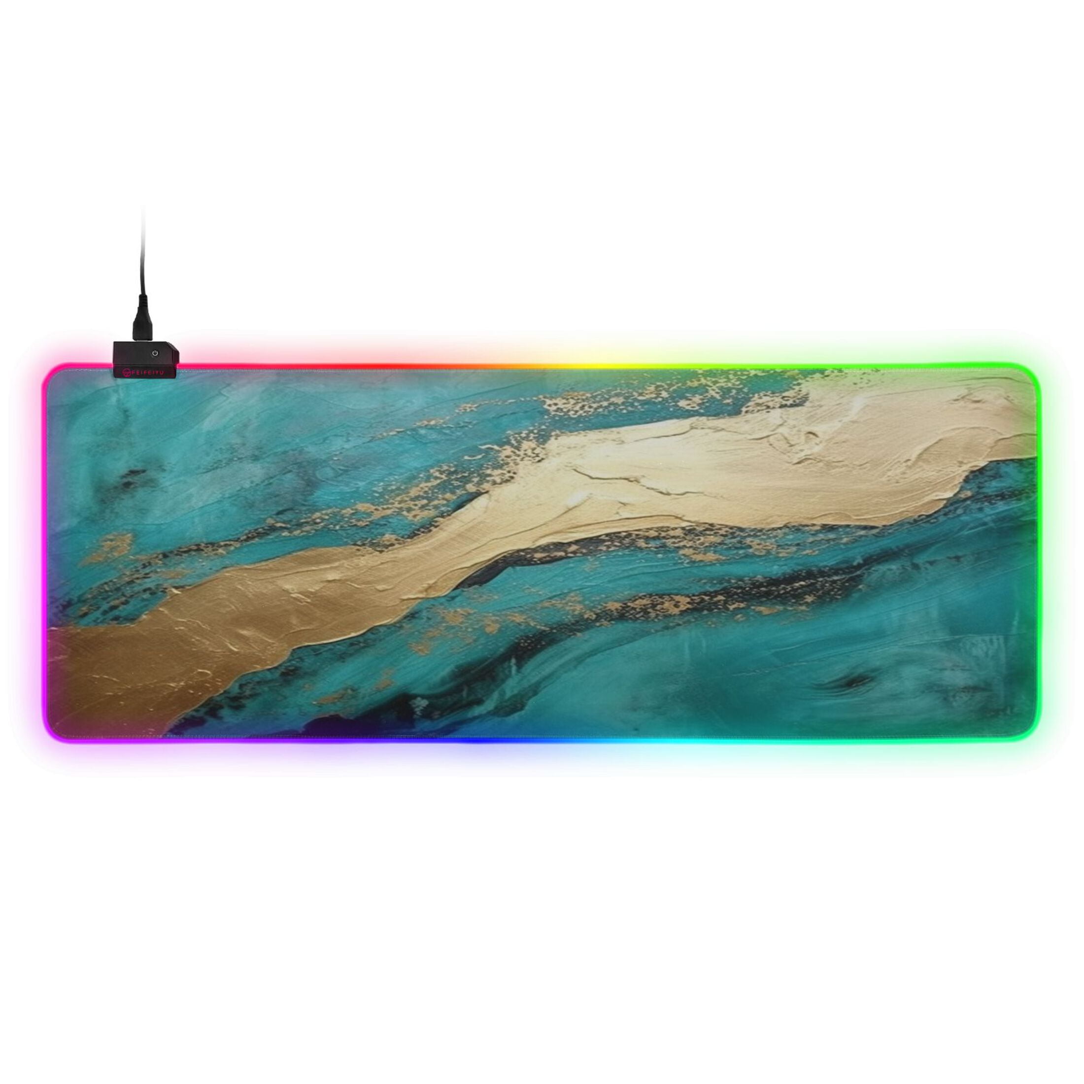 Large RGB Gaming Mouse Pad Led Glowing Mousepad Non-Slip Rubber Base 13 ...