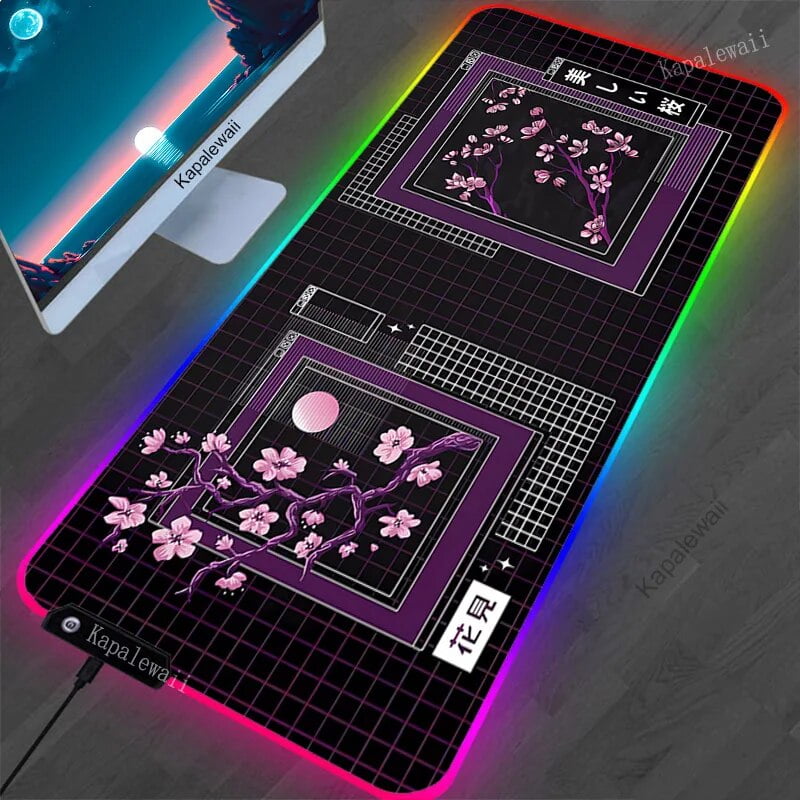 Large RGB Mouse Pad Gaming Accessories Mousepad LED Light Mause Pad ...
