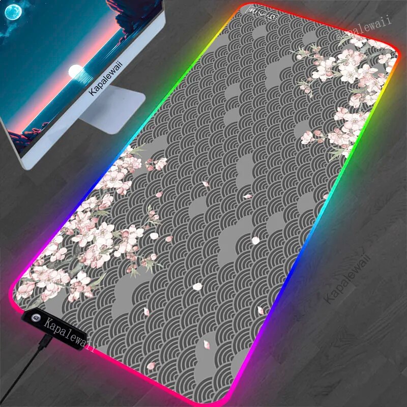 Large RGB Mouse Pad Gaming Accessories Mousepad LED Light Mause Pad ...