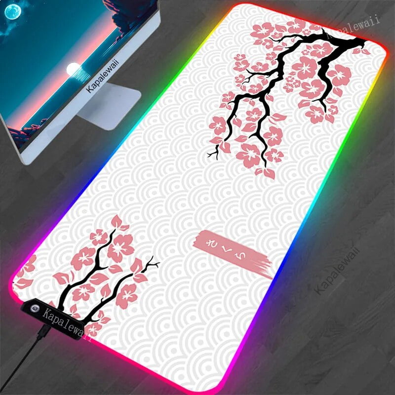 Large RGB Mouse Pad Gaming Accessories Mousepad LED Light Mause Pad ...
