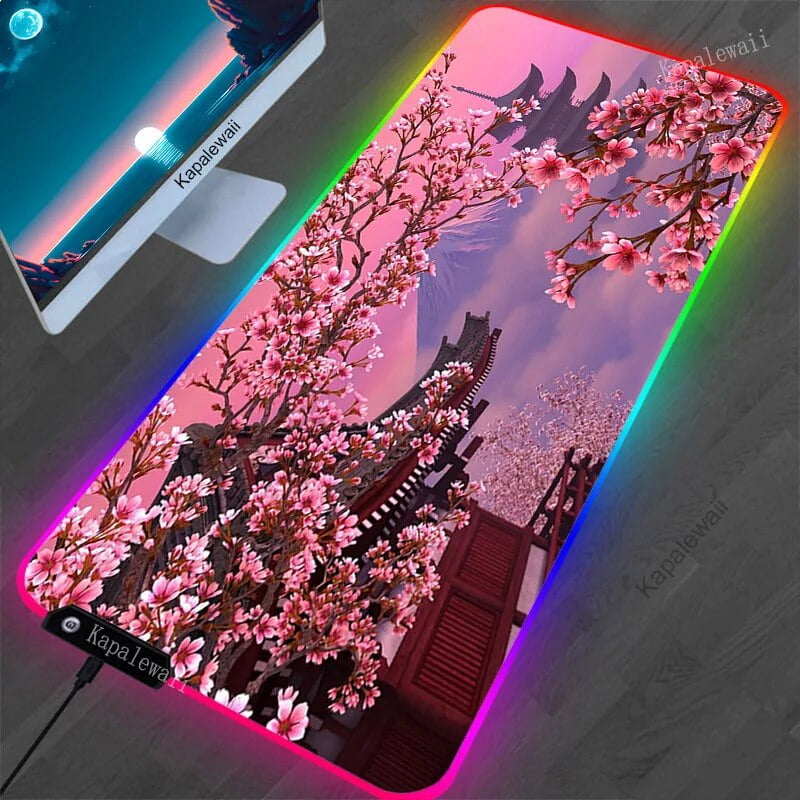 Large RGB Mouse Pad Gaming Accessories Mousepad LED Light Mause Pad ...
