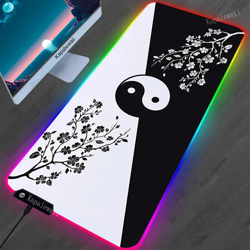 Large RGB Mouse Pad Gaming Accessories Mousepad LED Light Mause Pad ...
