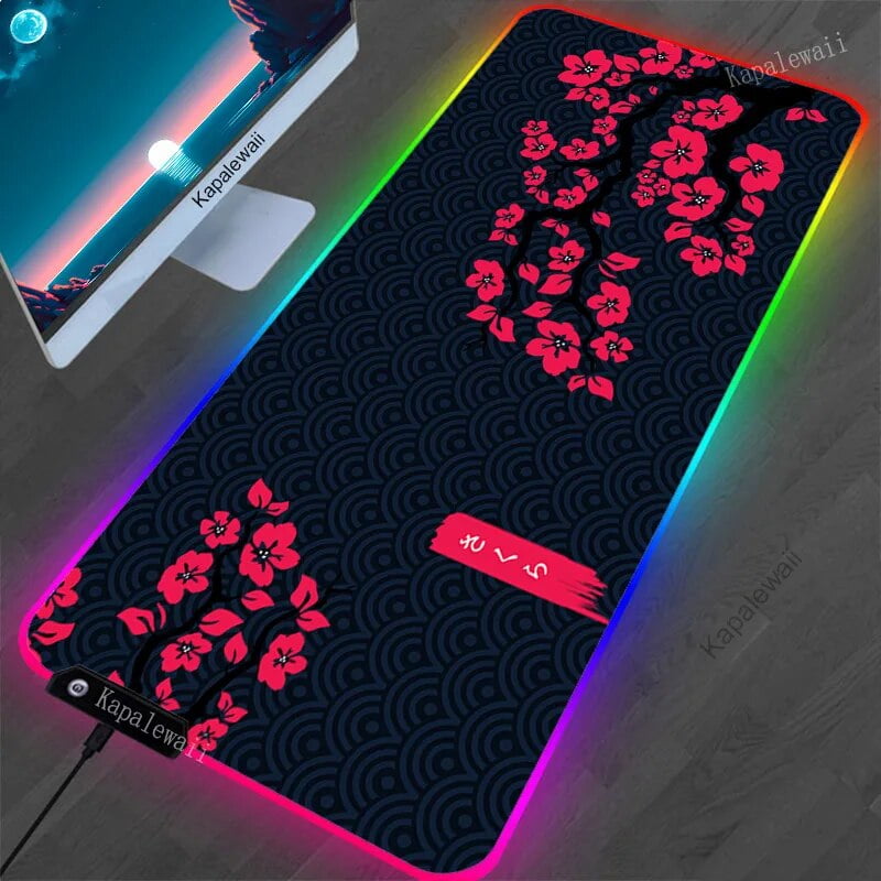 Large RGB Mouse Pad Gaming Accessories Mousepad LED Light Mause Pad ...