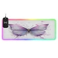 Large RGB Wireless Charging Mouse Pad Gold Vein Butterfly Art Print14 ...