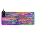 Large RGB Wireless Charging Mouse Pad Neon Dragonfly Hearts ...