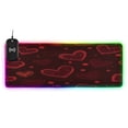 Large RGB Wireless Charging Mouse Pad Rustic Red Polka Dot Hearts14 LED ...