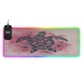 Large RGB Wireless Charging Mouse Pad Sea Turtle Print Pattern14 LED ...